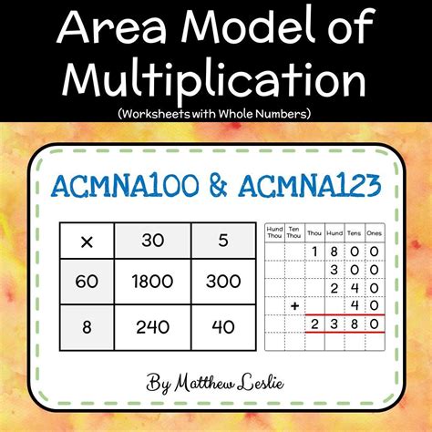 area model of multiplication worksheet printable word searches