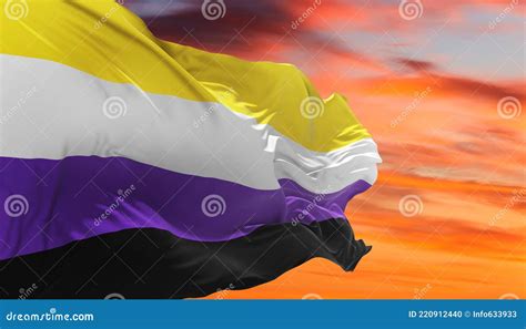 Nonbinary Flag 3d Icon For Gay Pride Lgbt Pride Lgbtq Symbol Render