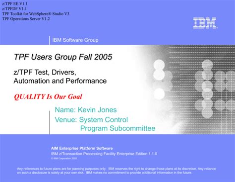 TPF Users Group Fall