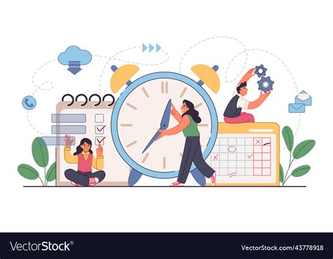 Work Schedule Efficient Time Management Banner Vector Image