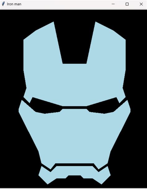 Draw Iron Man Helmet Using Python Turtle