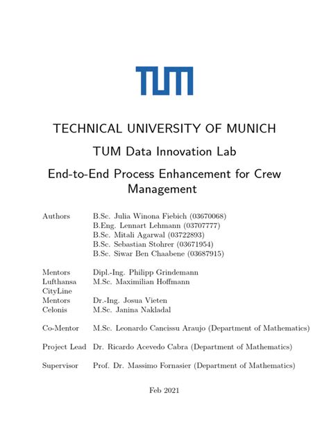Lufthansa Celonis Ws2020 Final Report Pdf Data Analysis Databases