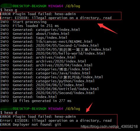Error Plugin Load Failed Hexo Admin Error Eisdir Illegal Operation On A Directory Read Error
