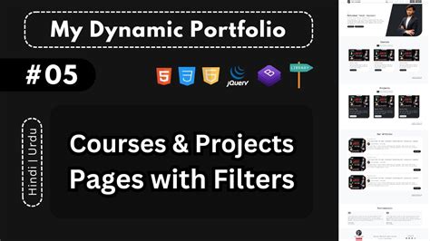 responsive courses and projects page build portfolio website html css