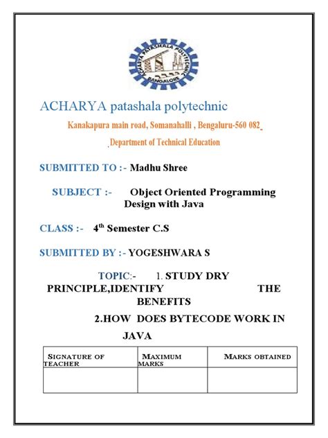 acharya patashala polytechnic pdf object oriented programming