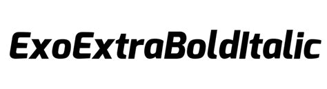 Exo Extra Bold Italic Font FFonts Net