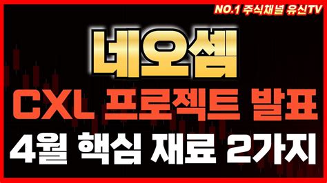 네오셈 주가전망 4월 5일 네오셈 긴급분석 전환사채 엑시트 임박 4월 핵심은 이거였다 네오셈전망 네오셈 네오셈주가전망 Youtube