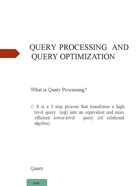 query processing and relational algebra pdf relational model