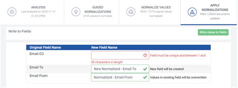 Applying Normalizations · Milyli Support