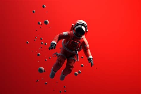 Premium Photo An Astronaut In Space Suit Floating In Space