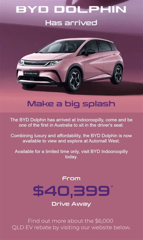 Byd Deploys Sub 40k Dolhin Ev On Roadshow In Australia