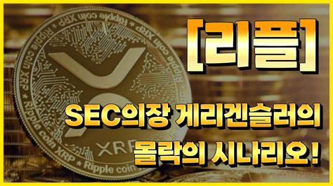 리플 Sec의장 게리겐슬러의 몰락의 시나리오 Youtube