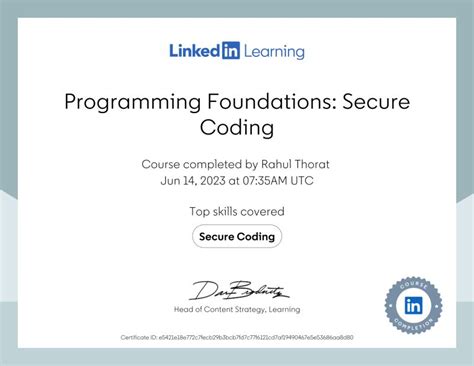 Rahul Thorat On Linkedin Certificate Of Completion