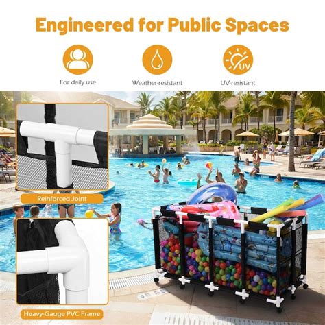 Yescom 335 Gallon Pool Float Storage Bin For Toy Ra Ft Noodles 67