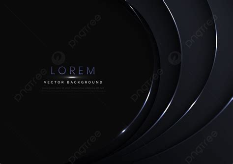 Abstract Dark Geometric Curve Overlap Layer On Black Background Geometric Vector Background