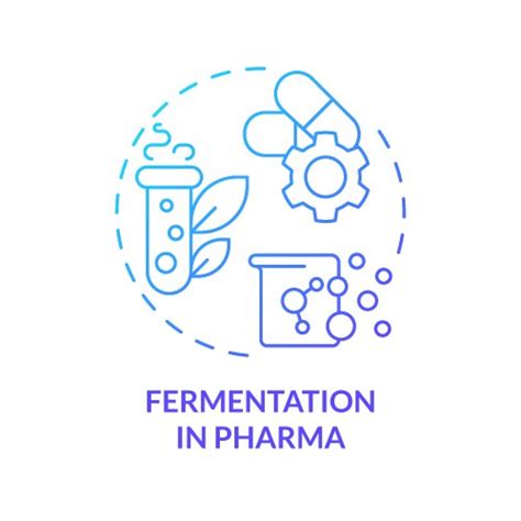 Traditional Fermentation Blue Gradient Concept Vector Image