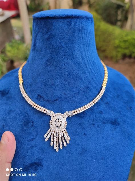 Real Diamonds Oval Diamond Gold Necklace At ₹ 565000piece In Jaipur