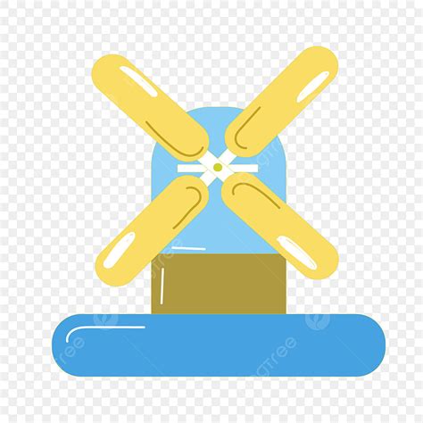 Windmill Cartoon Vector Art Png Beautiful Windmill In Cartoon Style