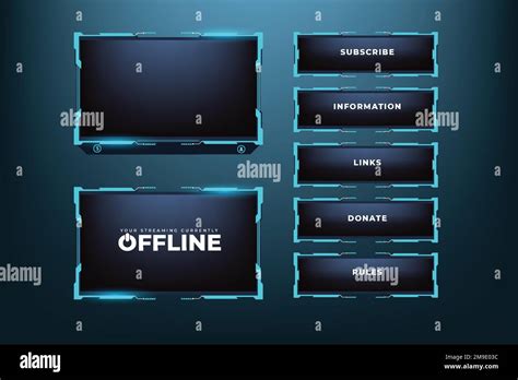 Online Streaming Overlay And Screen Interface Decoration Live Gaming Overlay Vector For Gamers
