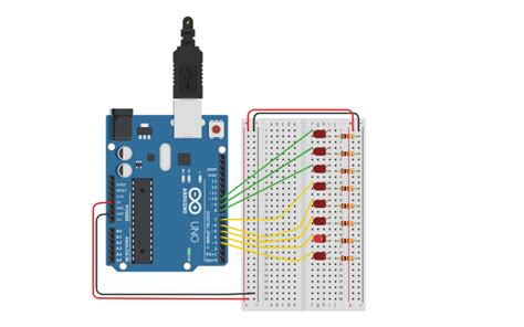 Circuit Design Lauflicht 1 Tinkercad