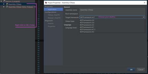C Jetbrains Rider Targets 45 Framework And No Option To Switch To 47 Stack Overflow