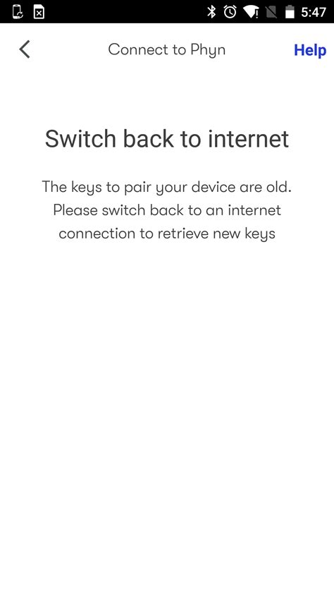 I Get An Error Message When Pairing With Network Switch Back To Internet The Keys To Pair