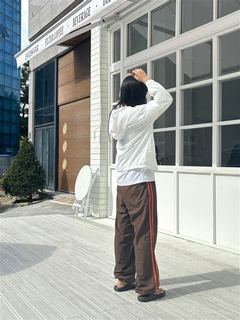 나일론 스트링 조거팬츠 트랙팬츠 테이핑팬츠 투웨이조거팬츠 2color 에이블리