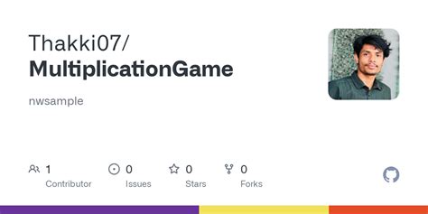 Github Thakki07multiplicationgame Nwsample