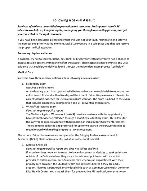 About Sexual Assault Empower Yolo