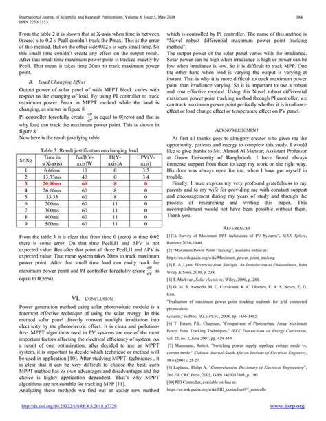 Development Of A Novel Robust Differential Maximum Power Point Tracking Mppt Method Pdf