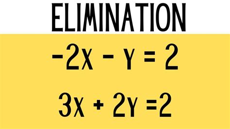 Solve Systems Of Equations With Elimination Youtube