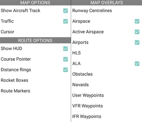 Map Settings User Manual Android X
