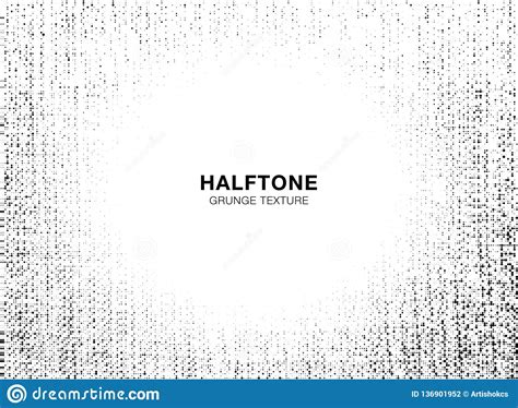 Grunge Light Halftone Texture Crumpled Burlap Border Frame Textile Background Halftone Circle