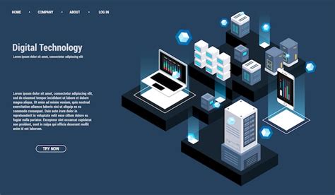 Premium Vector Isometric Server Room And Big Data Processing Concept Datacenter And Data Base