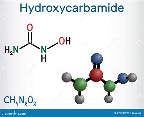Hydroxycarbamide Hydroxyurea Molecule It Is Antimetabolite Drug To