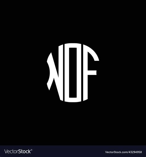 Ndf Letter Logo Abstract Creative Design Vector Image