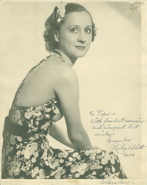 Ruby Abbott Autographed Inscribed Photograph 07271937 Historyforsale Item 295027