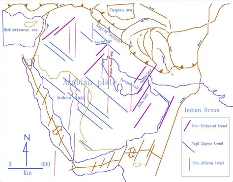 Prominent Basement Rooted Lineaments In The Arabian Continental Crust