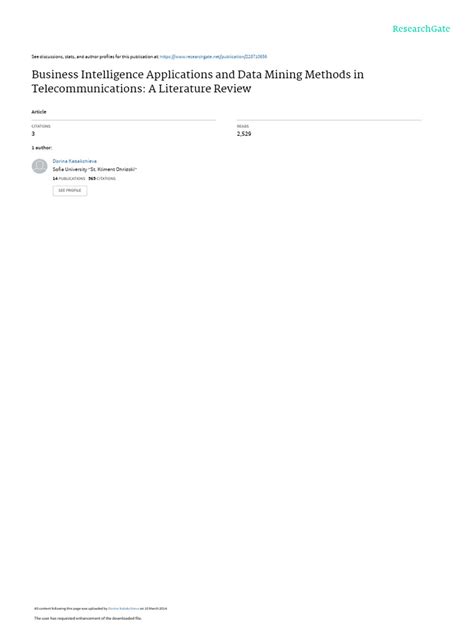 Business Intelligence Applications And Data Mining Pdf Customer Relationship Management