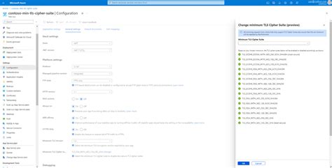 Min Tls Cipher Suite Preview Now Available On Azure Portal And Info