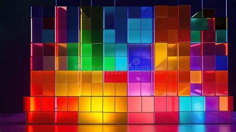 Acrylic Gradient Panels With Rounded Corners On The Wall Color Scheme