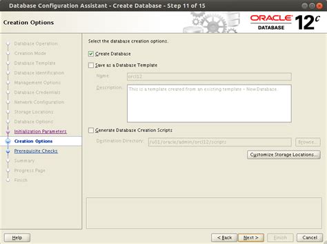 Oracle Database 12c Linux Oracle Instance Creation