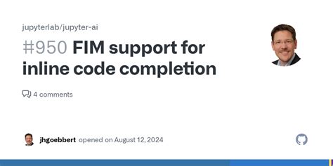Fim Support For Inline Code Completion · Issue 950 · Jupyterlabjupyter Ai · Github