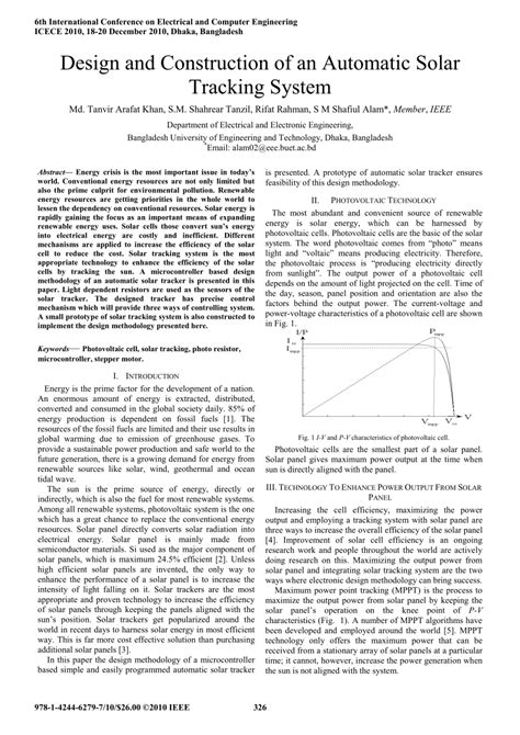 PDF Design And Construction Of An Automatic Solar Tracking System