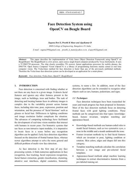 face detection system using opencv on beagle irnet explore