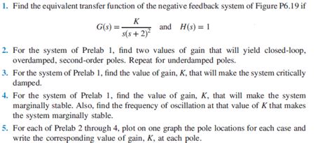 Solved Figure P6191 Find The Equivalent Transfer Function