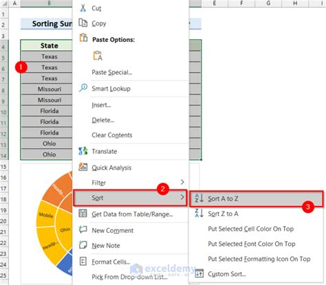How To Sort Excel Sunburst Chart Order 2 Ideal Examples
