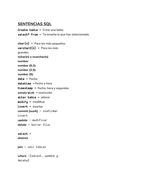 Sentencia Sql Pdf