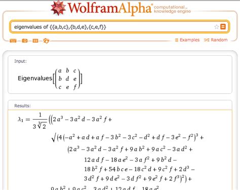 Matrix Mathematica Wont Give Eigenvectors But Wolfram Alpha Will