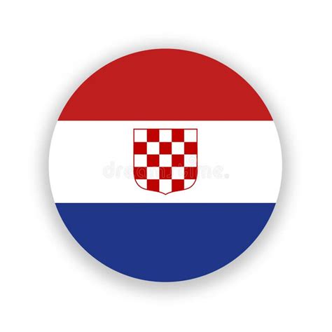 Croatia National Flag In Circle Shape Isolated Stock Illustration Illustration Of Closeup